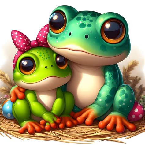Cute Little Frog Premium Ai Generated Image