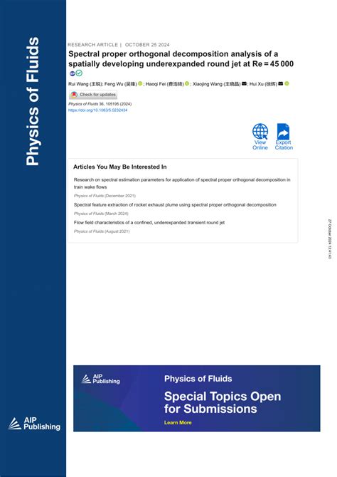 Pdf Spectral Proper Orthogonal Decomposition Analysis Of A Spatially