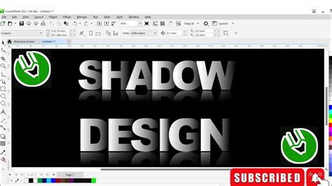 creative shadow text effect in coreldraw create drop shadow effect in coreldraw youtube