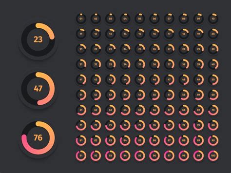 Circular Progress Indicator Vector Images Over