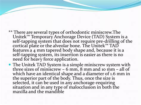 Orthodontic Miniscrew Tad Placement Pptx