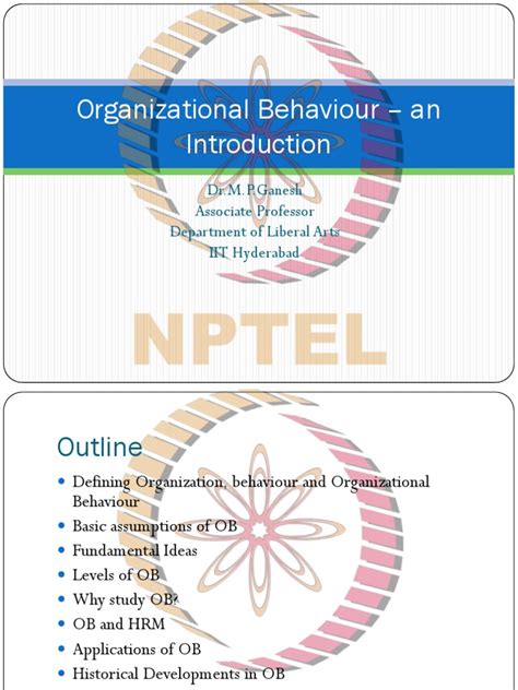 1.introduction To OB | PDF | Psychology | Organizational Behavior