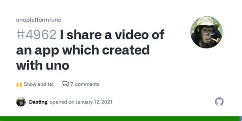 I Share A Video Of An App Which Created With Uno Unoplatform Uno Discussion GitHub
