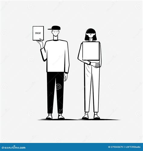 Generative Ai Gender Pronouns Man Holding Stock Illustration Illustration Of Generative
