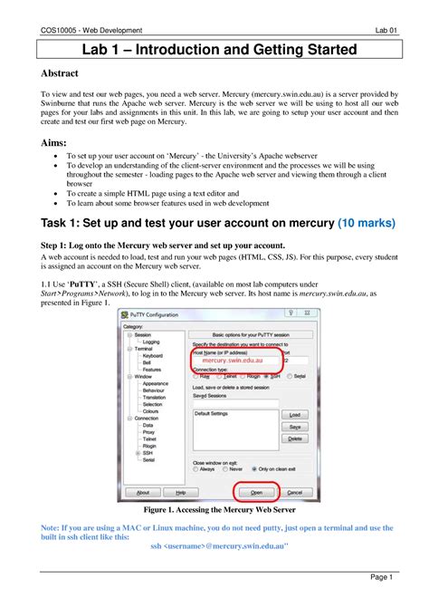 Lab01 Instruction Lab 1 Introduction And Getting Started Abstract