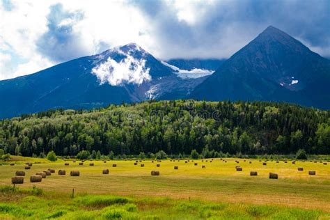 Scenic View From Banff National Park Alberta Canada Stock Image