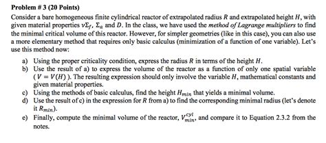 Problem Points Consider A Bare Homogeneous Chegg
