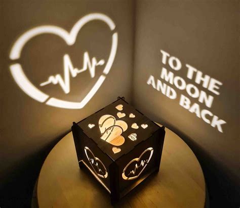 Personalized Surprise Message Box Romantic Lighting Personalized With