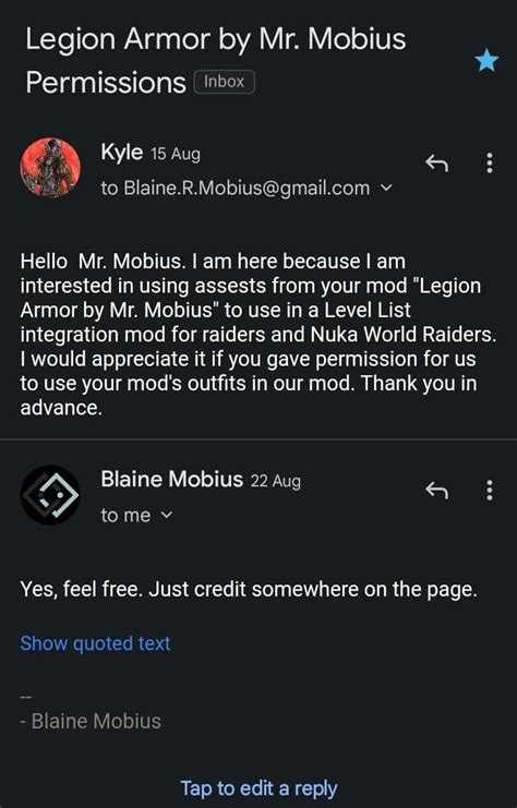 Port Request For A Legion Armor Replacer For Raiders And Nuka World