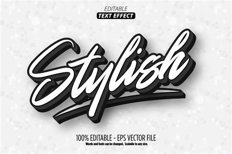 Stylish Text Effect Minimal Editable Graphic By Sevdatoyss · Creative