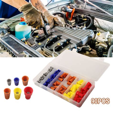 Connectors Kit Electrical Splice Screw Cap Assortment 90 Pcs