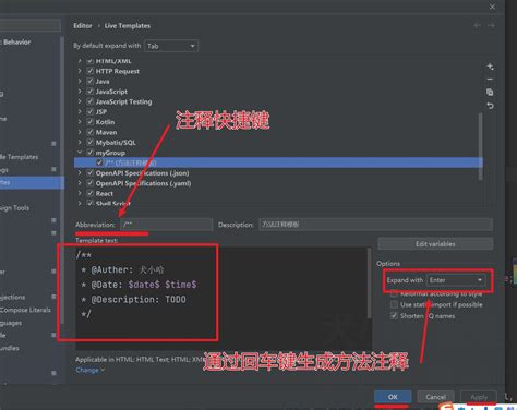 IDEA 设置类方法注释模板图文教程 犬小哈教程