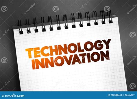 Technology Innovation Text On Notepad Concept Background Stock Image Image Of Connection
