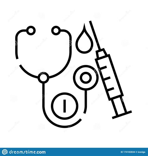 Medical Therapy Line Icon Concept Sign Outline Vector Illustration