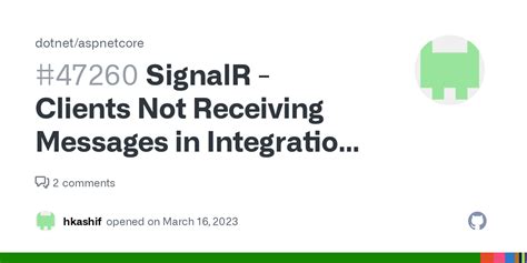 signalr clients not receiving messages in integration tests · issue
