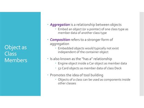 Ppt Aggregation And Composition In C Powerpoint Presentation Free