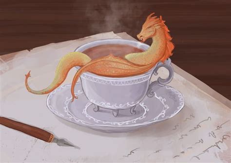 Tea Dragon Drawing By Marte Pehrsen