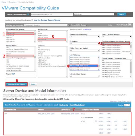 pantallazos es vmware compatibility guide