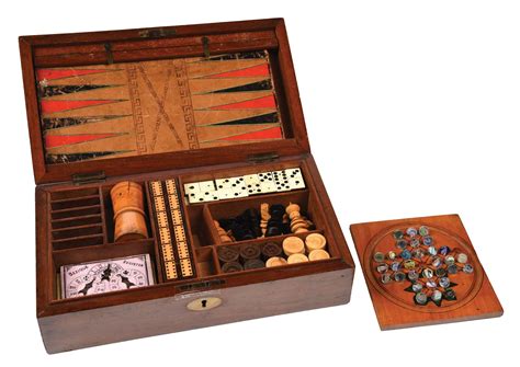 Lot Detail Early Chess Domino And Solitaire Marble Set