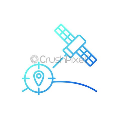 Navigation Satellite Gradient Linear Vector Icon Stock Vector 4185692