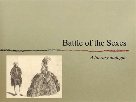 PPT Battle Of The Sexes PowerPoint Presentation Free Download ID
