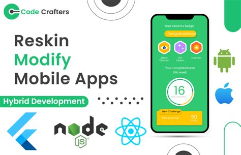 Reskin Or Modify Android Ios Flutter React Ionic App By Code