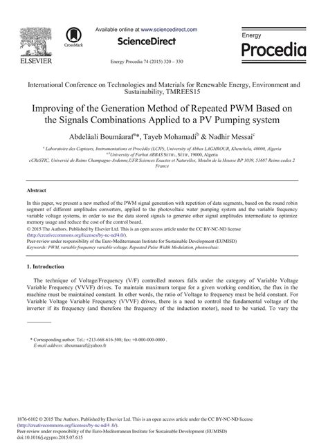 SOLUTION Improving Of The Generation Method Of Repeated Pwm Based On