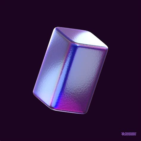 Premium Psd 3d Render Abstract Hologram Geometric Shape