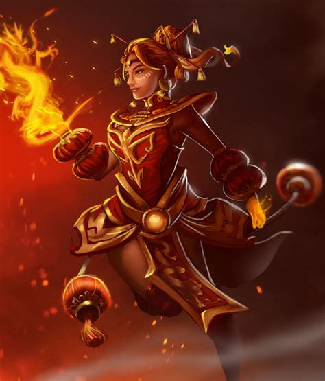 X Lina Dota Dragonfire Set X Resolution Wallpaper Hd Games K Wallpapers