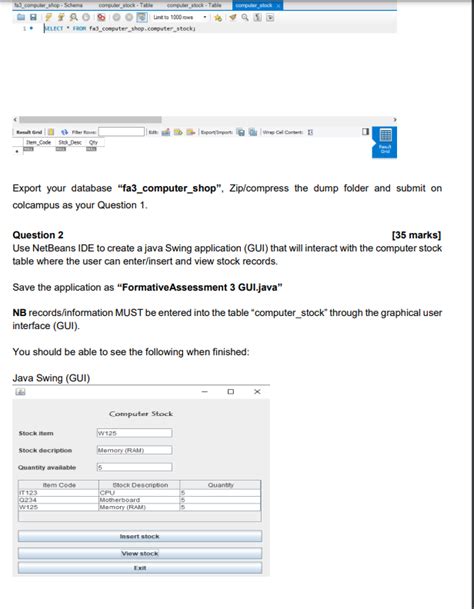 Question Marks Use MySQL Workbench To Create A Chegg