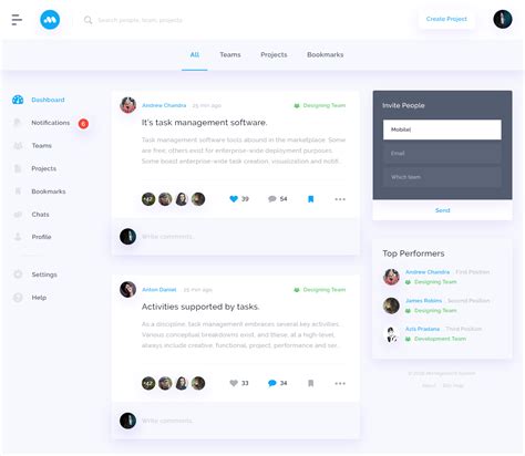 Management System Dashboard Interface Dashboard Design User Interface