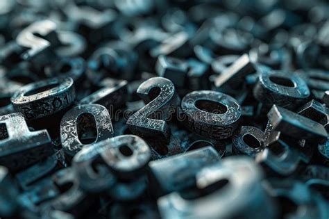 Close Up Of Random Math Numbers In 3d Stock Illustration Illustration