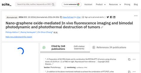 Nano Graphene Oxide Mediated In Vivo Fluorescence Imaging And Bimodal Photodynamic And