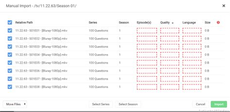 [v3] interactive manual import improvement · issue 2946 · sonarr