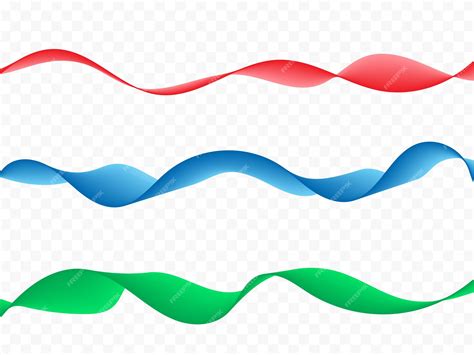 Premium Vector Colorful Set Wave Lines Pattern Abstract Background