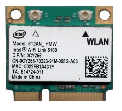 Wi-Fi-адаптер Внутренний модуль WiFi для ноутбука, Intel 5100 N802.11N ...