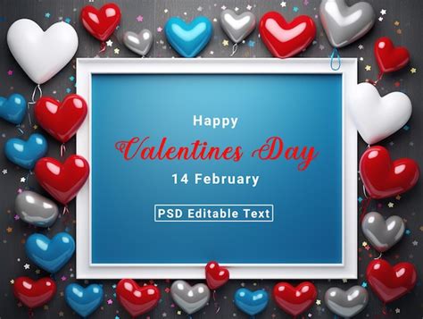 Premium Psd Psd Happy Valentines Day Editable Text Effect