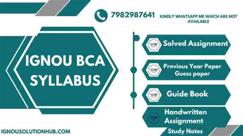 Ignou Bca Syllabus Ignou Solved Assignment 2025 26 And 2024 25 Download Pdf