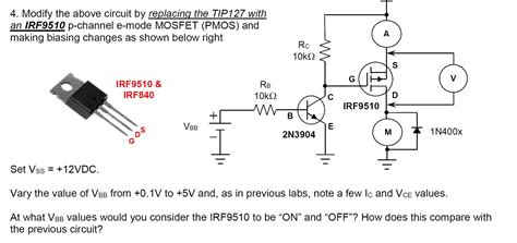 Solved Modify The Above Circuit By Replacing The TIP Chegg Com