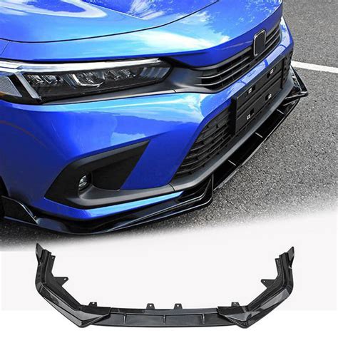 Honda Civic Sedan Glossy Black Front Bumper Lip Spoiler Exterior Mods