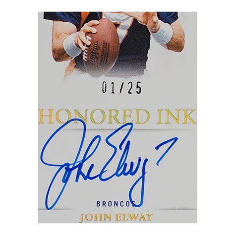2023 Panini Flawless Honored Ink John Elway Auto Autograph Sp D 125
