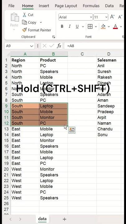 Useful Shortcut Trick In Excelmsoffice Dataentry Microsoftexcel