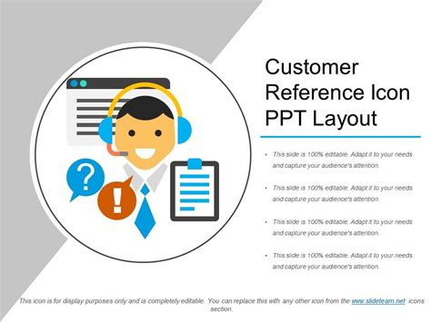 Customer Reference Icon Ppt Layout Powerpoint Presentation Slides Ppt Slides Graphics