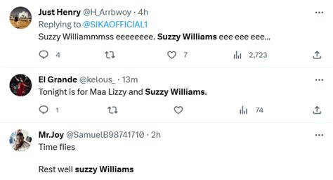 Today In History Today Marks The 18th Year Of The Death Of Suzzy Williams