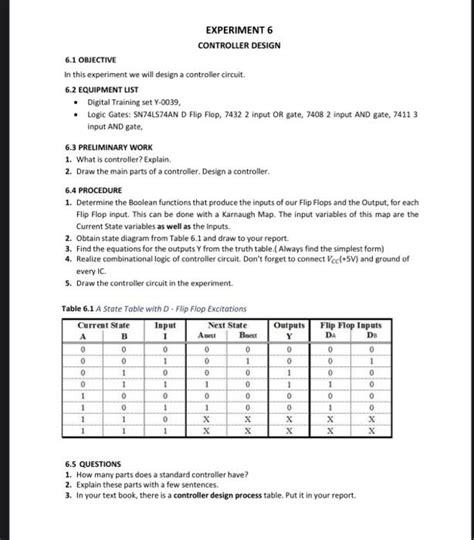 Solved EXPERIMENT CONTROLLER DESIGN OBJECTIVE In This Chegg Com