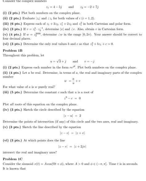 solved consider the complex numbers zi 4 5 and z2 2 tj