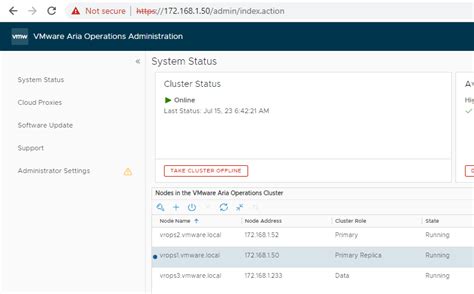 Shutdown And Online Vmware Operations Manager 812 Cluster Via Api