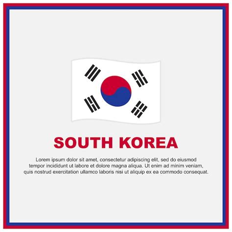 한국 국기 배경 디자인 템플릿 한국 독립 기념일 배너 소셜 미디어 포스트 한국 배너 프리미엄 벡터