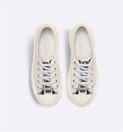 Walkndior Platform Sneaker White Cotton Dior