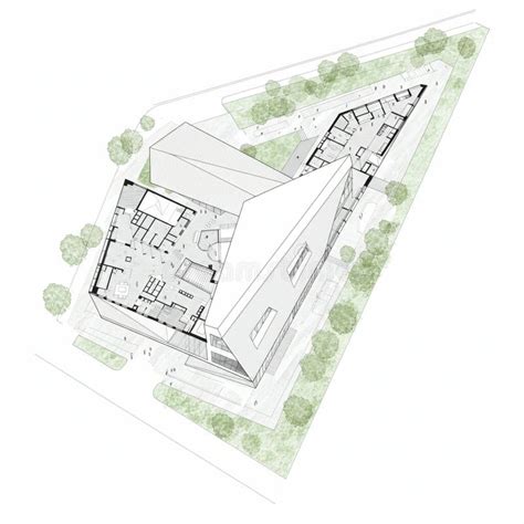 Architectural Floor Plan Features A Multi Story Building With A Modern Architectural Floor Plan Features A Multi Story Building With A Modern